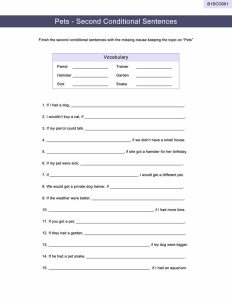 Second Conditional Worksheet – M-B1SCO001 / ESL EFL Classroom material ...